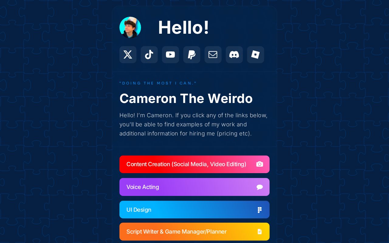 Cameron’s Portfolio